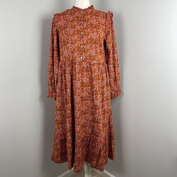 Universal Thread | Dresses | Universal Thread Cottagecore Brown Floral ...